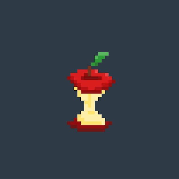 Vibrant Pixel Art Apple on Pedestal | Jiffy Designs