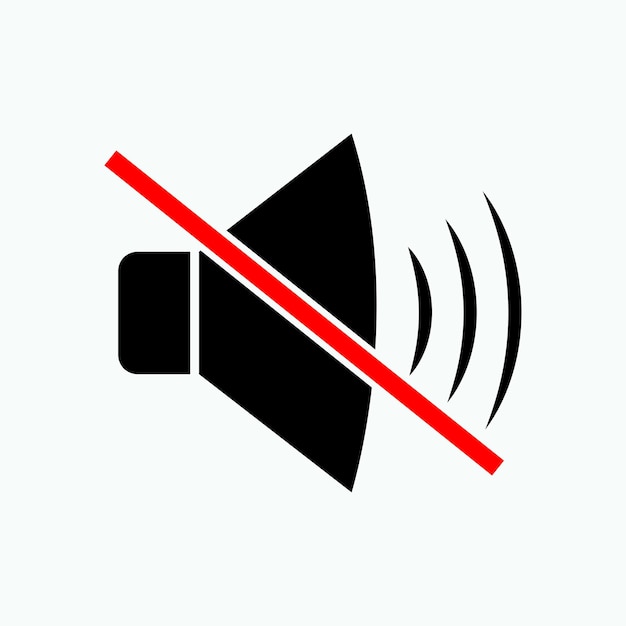 Minimalist Icon Depicting Muted Volume or Audio | Jiffy Designs