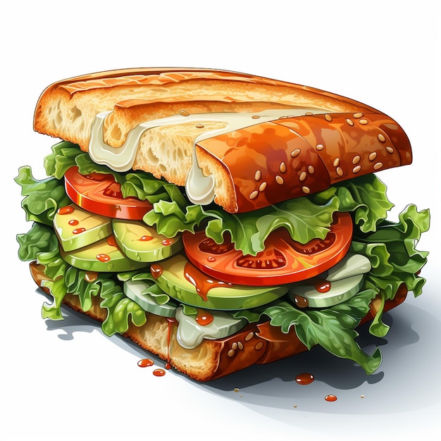 Delectable Sesame Chicken Sandwich on a Bed of Fresh Greens | Jiffy Designs