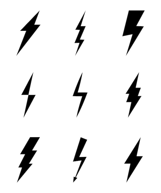 Striking Thunderbolt Silhouettes: Powerful Graphic Imagery | Jiffy Designs