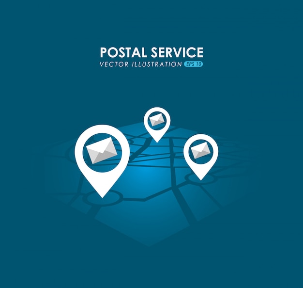 Postal Service Icons Showcasing Mail Delivery Locations | Jiffy Designs
