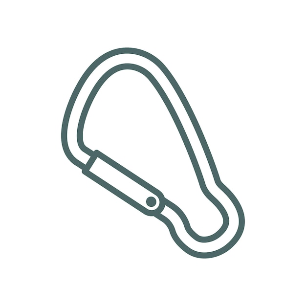 Elegant Curved Paperclip Outline Icon | Jiffy Designs