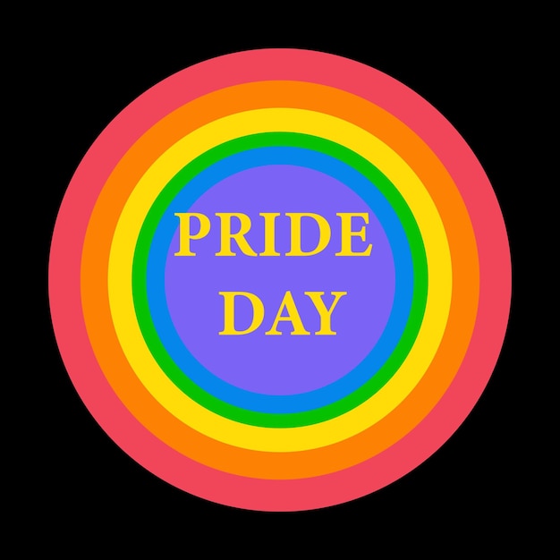 Vibrant Rainbow Circles Celebrate Pride Day | Jiffy Designs