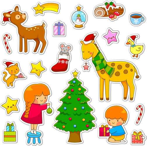 Collection Of Cute Cartoons Related To Christmas | Jiffy Designs