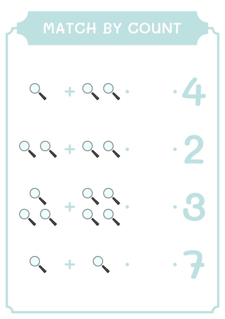 Magnifying Glasses Matching Game: Count and Pair | Jiffy Designs