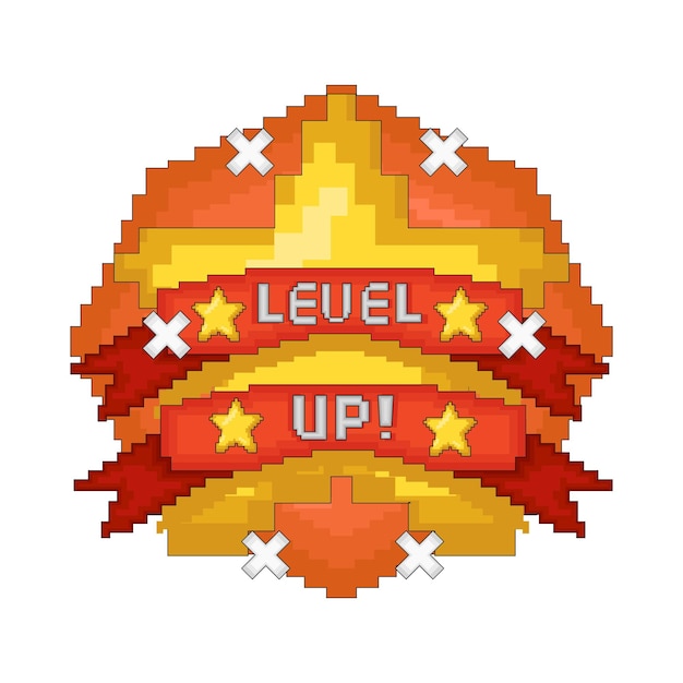 Vibrant Pixel Art Emblem with Motivational Slogan | Jiffy Designs