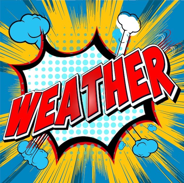 Explosive Comic Book Burst of Weather Excitement | Jiffy Designs