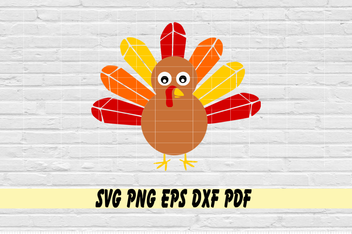 Cute Thanksgiving Turkey svg png eps dxf pdf sublimation/simple turkey ...