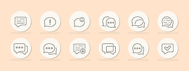 Stylized Conversation Bubble Icons in Minimalist Design | Jiffy Designs