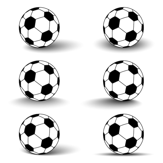 Diverse Collection of Classic Soccer Balls in Various Angles | Jiffy ...