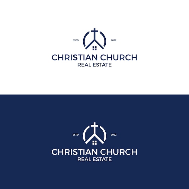 Elegant Christian Real Estate Logo with Cross Symbol | Jiffy Designs