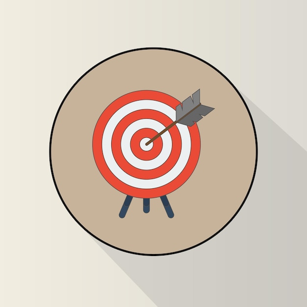 Bullseye with Arrow: Precision Targeting Icon | Jiffy Designs