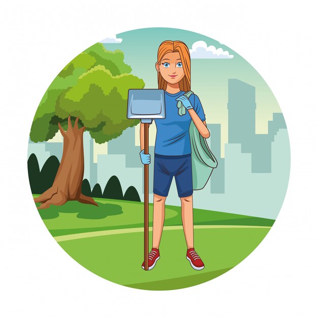 Friendly Girl Holding Directional Sign in Scenic Park | Jiffy Designs