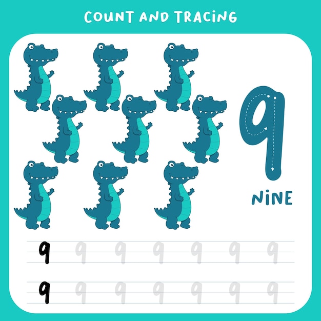 Adorable Dinosaur Counting and Tracing Activity | Jiffy Designs