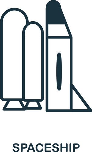 Spaceship Icon. Flat Style Icon Design. Ui. Illustration Of Spaceship ...