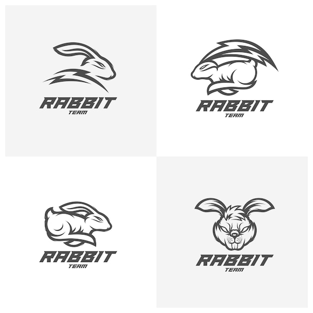 Versatile Rabbit Mascot Logo Collection with Diverse Designs | Jiffy ...