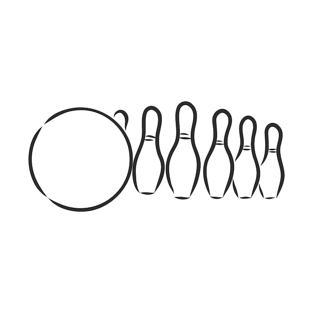 Stylish Bowling Pin Silhouette with Minimalist Aesthetic | Jiffy Designs