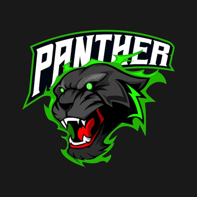 Fierce Panther Mascot Logo with Vibrant Green Accents | Jiffy Designs