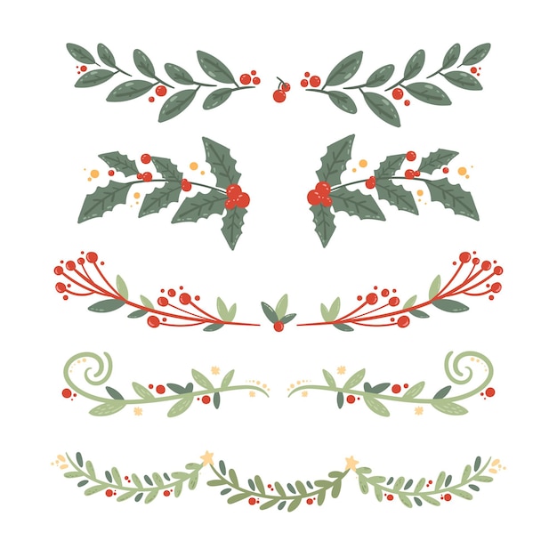 Festive Holly Leaf and Berry Ornamental Borders and Dividers | Jiffy ...