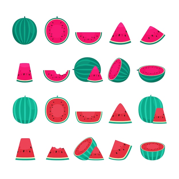 Vibrant Watermelon Collection: Delightful Shapes and Slices | Jiffy Designs