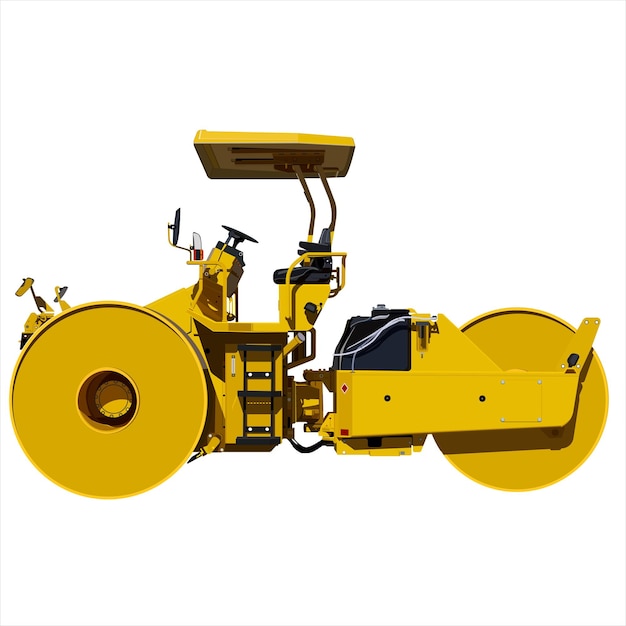 Powerful Yellow Asphalt Compactor Machine for Road Construction | Jiffy ...