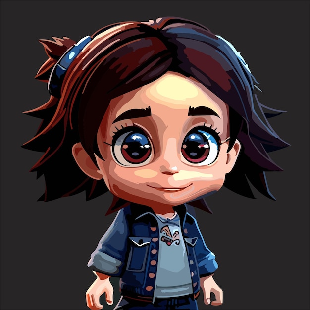Adorable Cartoon Character with Big Expressive Eyes | Jiffy Designs