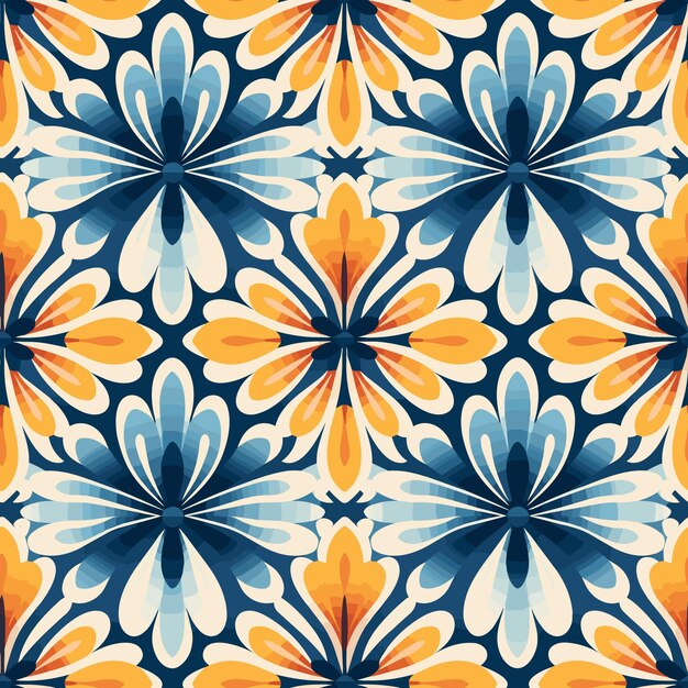 Vibrant Floral Mosaic: Intricate Mandala-Inspired Pattern | Jiffy Designs