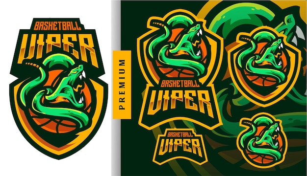 Vibrant and Fierce Basketball Viper Emblem Collection | Jiffy Designs