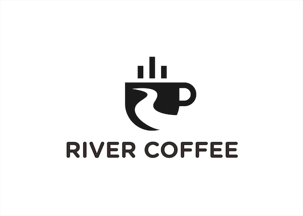 Minimalist River-Inspired Coffee Logo Design | Jiffy Designs