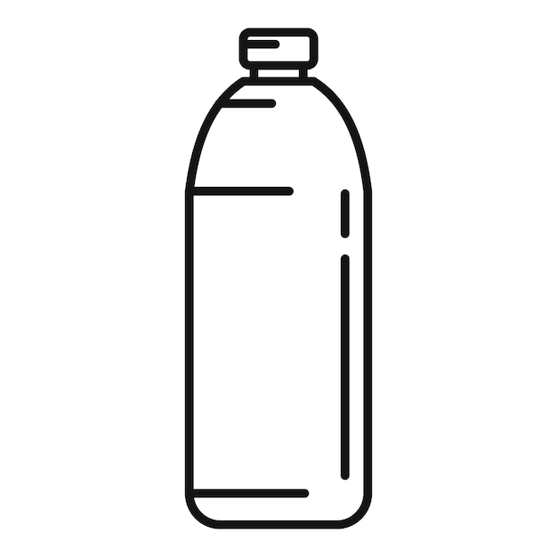 Minimalist Outline of a Water Bottle | Jiffy Designs