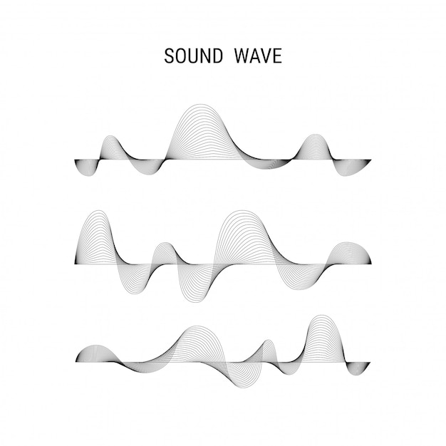 Elegant Monochrome Sound Wave Patterns with Flowing Curves | Jiffy Designs