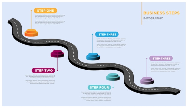 Colorful Winding Road to Business Success: A Step-by-Step Journey ...