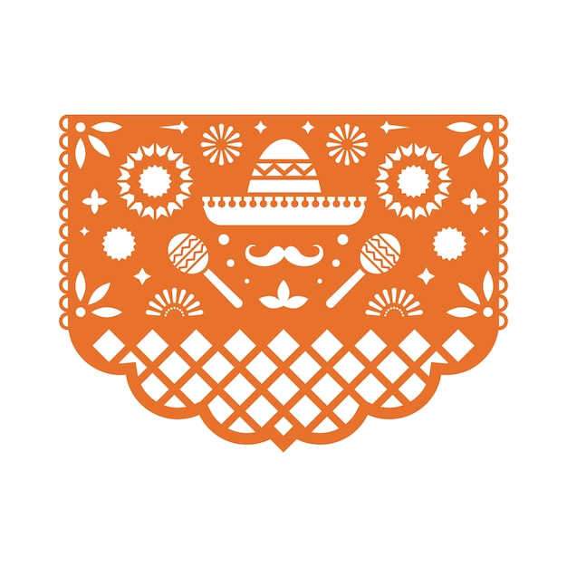 Vibrant Mexican Paper Cutout with Festive Designs | Jiffy Designs