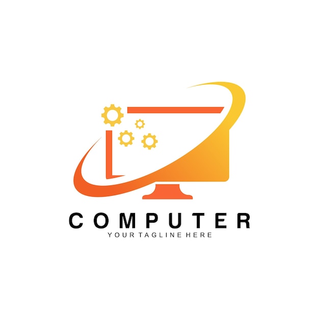Vibrant Swirling Computer Technology Logo Design | Jiffy Designs