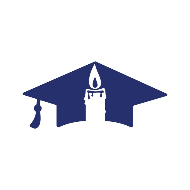 Graduation Cap with Burning Candle Silhouette | Jiffy Designs