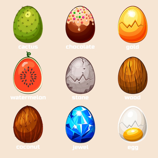 Vibrant Collection of Diverse Egg-Shaped Designs | Jiffy Designs