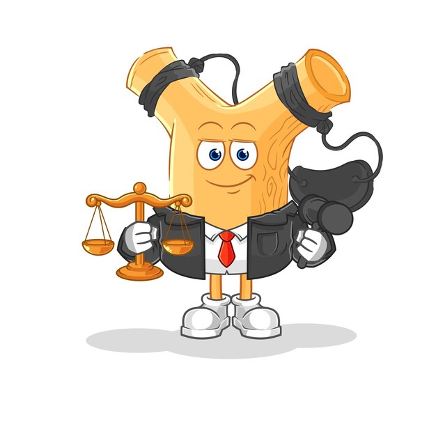 Multitalented Cartoon Character Balancing Legal Scales | Jiffy Designs
