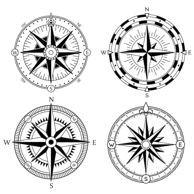 Diverse Collection of Vintage Compass Rose Designs | Jiffy Designs