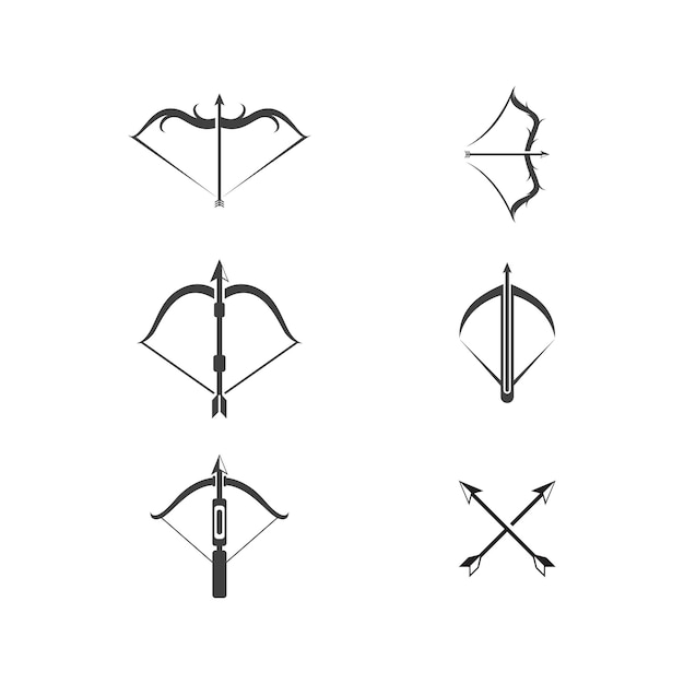 Diverse Collection of Iconic Archery and Weapon Symbols | Jiffy Designs