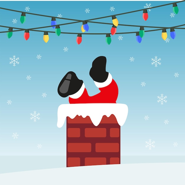 Santa Claus Stuck in Chimney with Festive Lights | Jiffy Designs