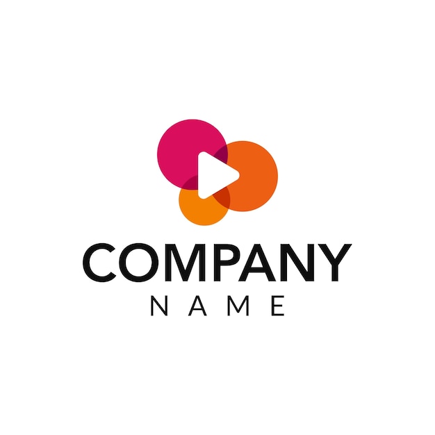 Vibrant Overlapping Circles Logo with Company Name Typography | Jiffy ...