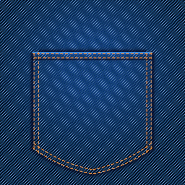 Stylish Denim Pocket with Stitched Detailing | Jiffy Designs