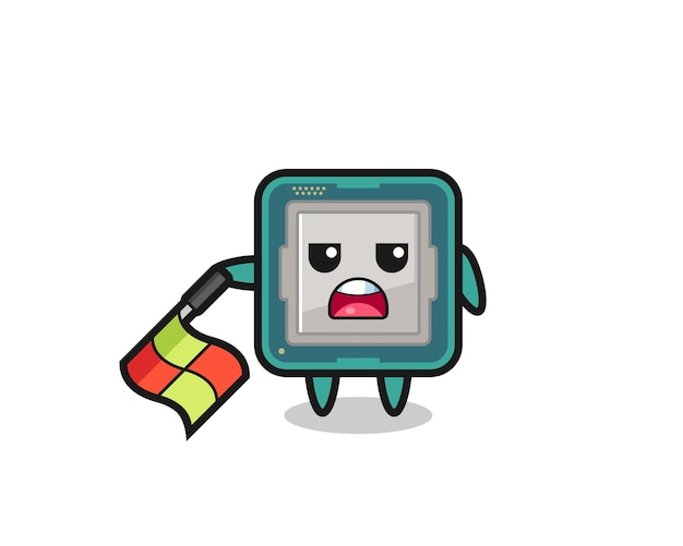 Cute Cartoon Computer Chip Character with Surprised Expression | Jiffy ...