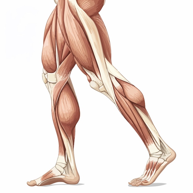 Detailed Anatomical Illustration of Lower Leg Muscles | Jiffy Designs