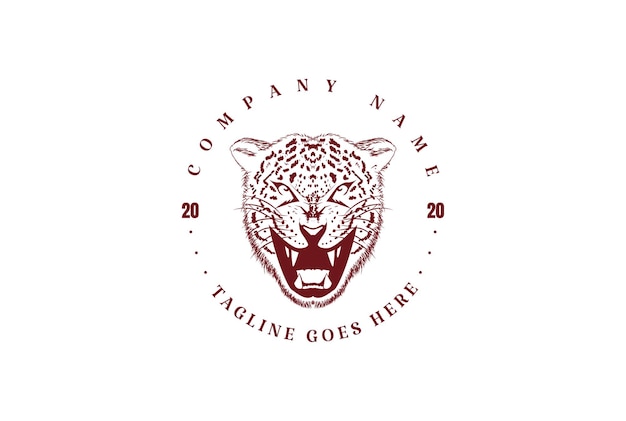 Fierce Leopard Emblem with Company Name and Year | Jiffy Designs