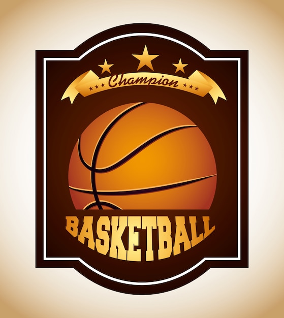 Iconic Basketball Champion Emblem with Radiant Sphere | Jiffy Designs