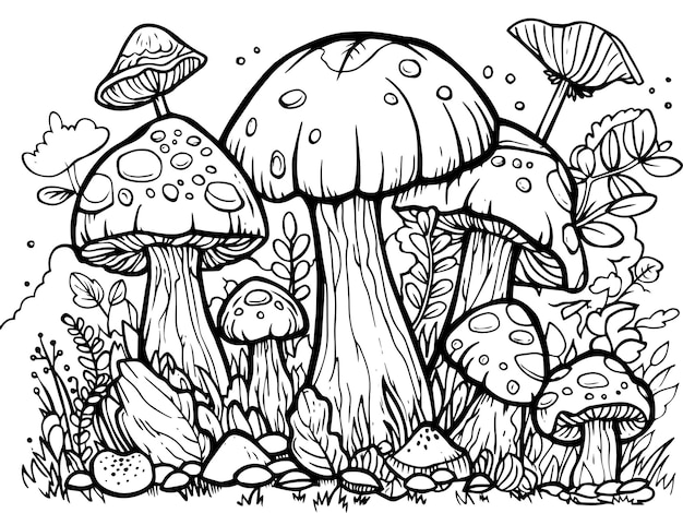 Enchanting Mushroom Forest: A Whimsical Nature Scene | Jiffy Designs