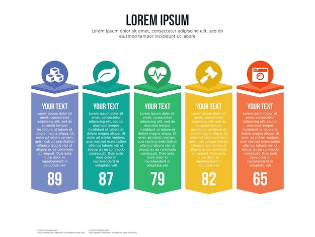 Colorful Infographic with Vibrant Icons and Numeric Values | Jiffy Designs