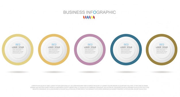 Vibrant Circular Infographic with Descriptive Text Placeholders | Jiffy ...