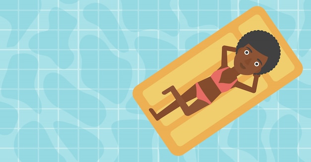 Cheerful Black Child Relaxing on Inflatable Pool Raft | Jiffy Designs